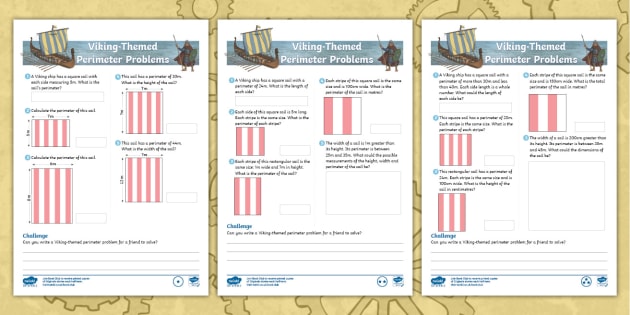 👉 Year 4 Viking-Themed Maths Perimeter Problems